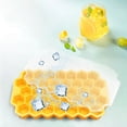 Honeycomb Ice Cube Tray with Lid, 37 Cavities Silicone Molds, Reusable ...