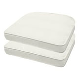 Honeycomb Outdoor Textured Solid Bone Rounded Seat Cushion - Walmart.com