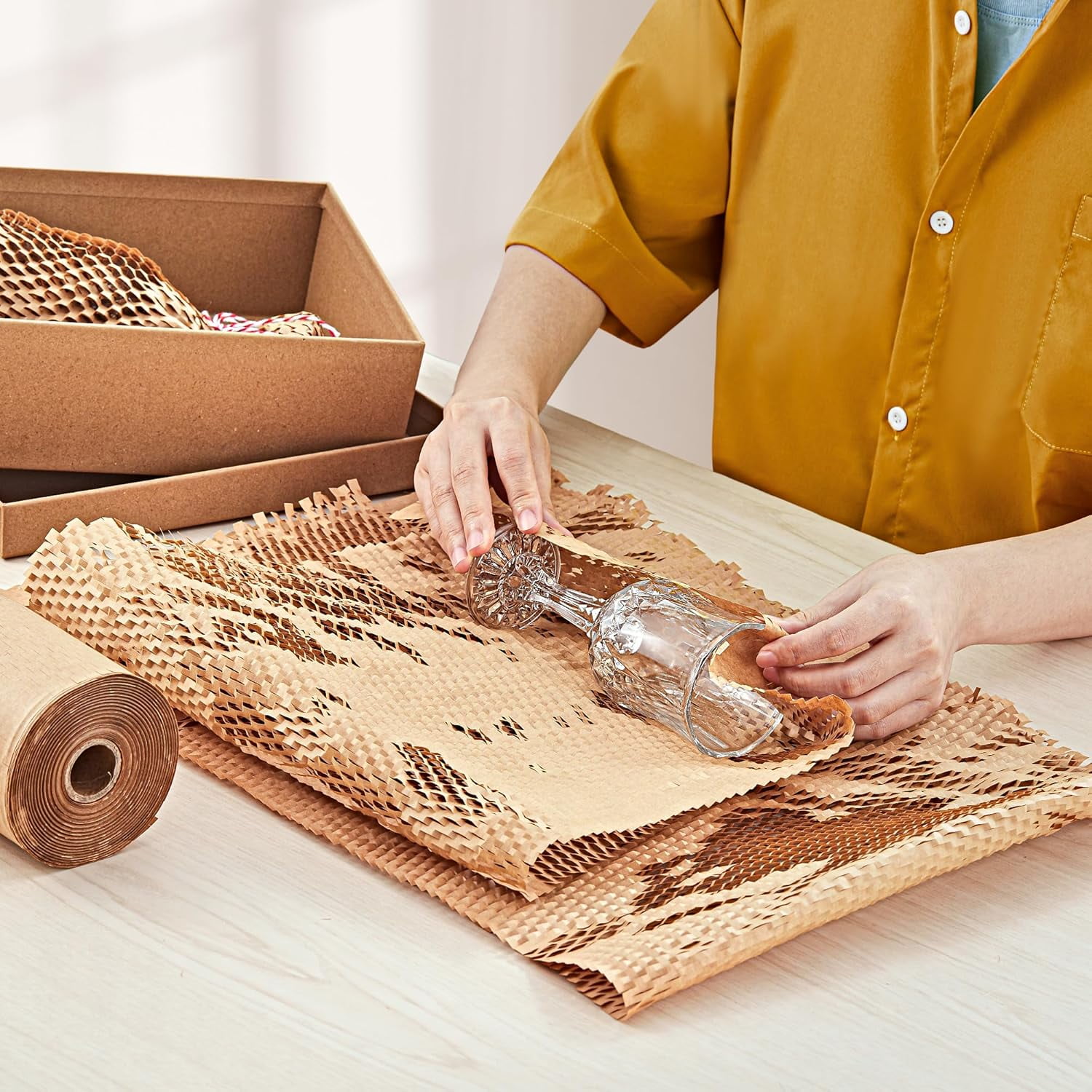 Honeycomb Packing Paper, 15 * 200' Packing Wrap for Packing/Shipping ...