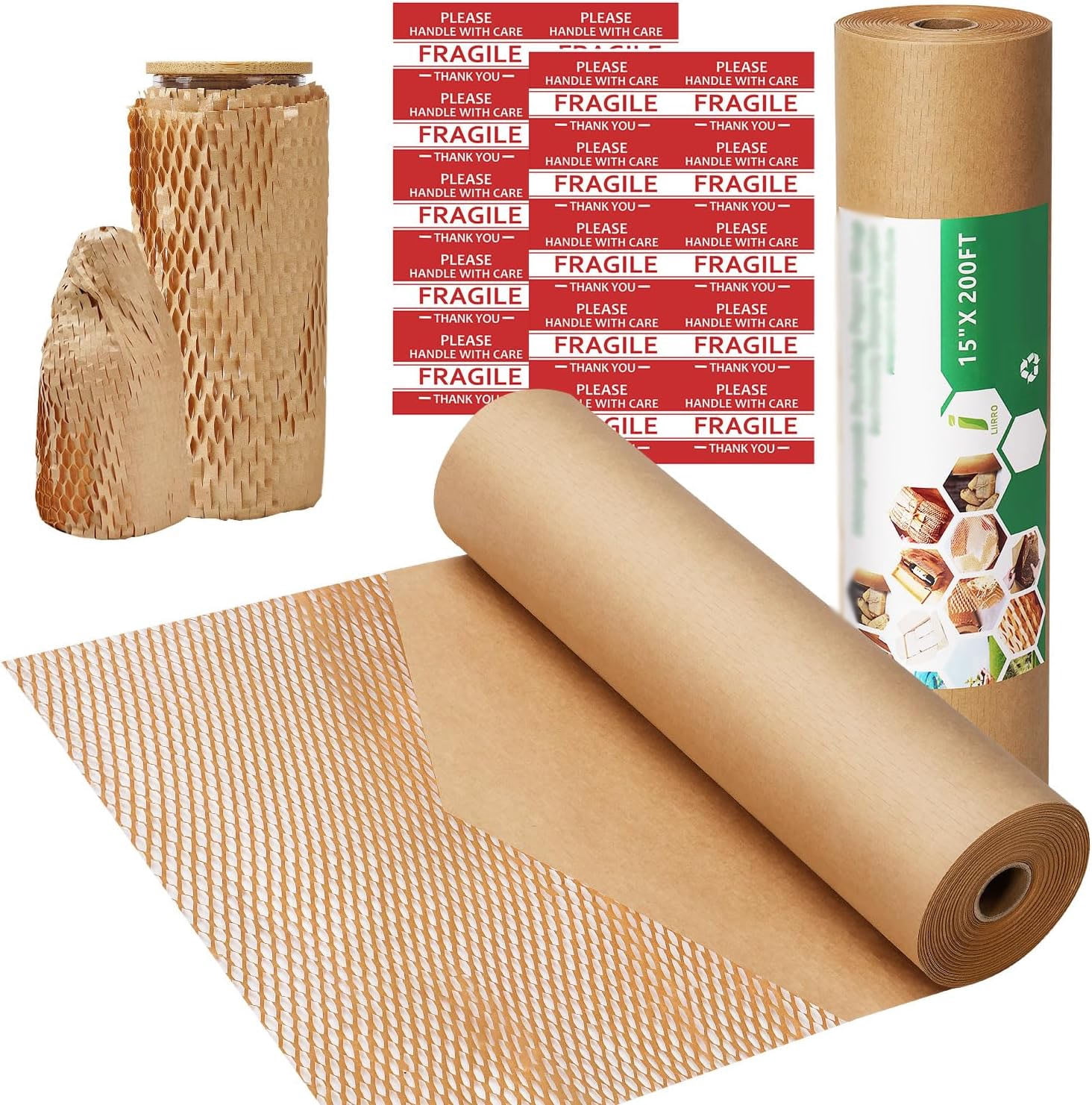 Honeycomb Packing Paper, Bubble Cushioning Wrap Roll for Moving ...