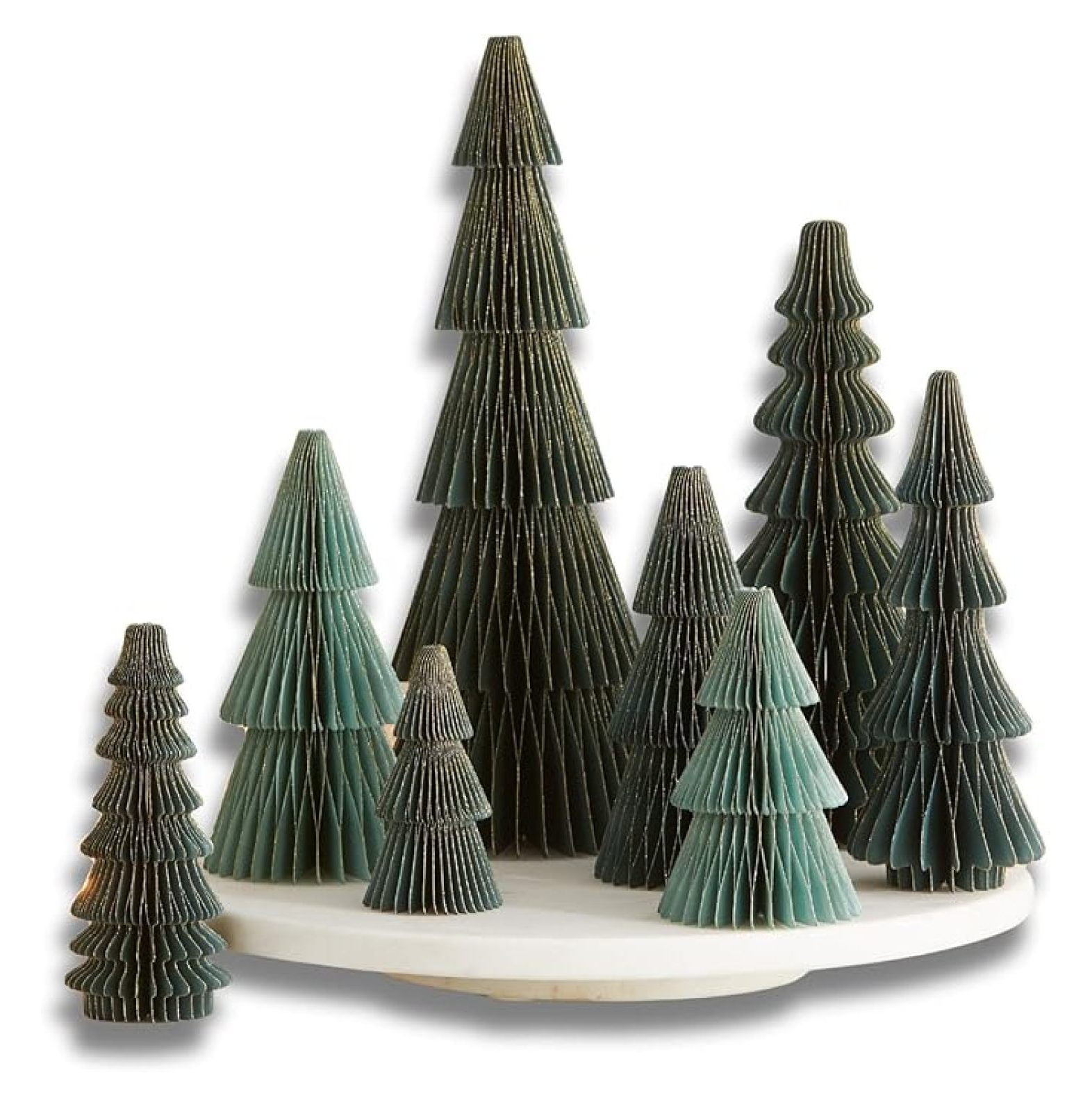 Honeycomb Paper Tree Set of 8 Pine Forest, Edging Christmas Tree ...