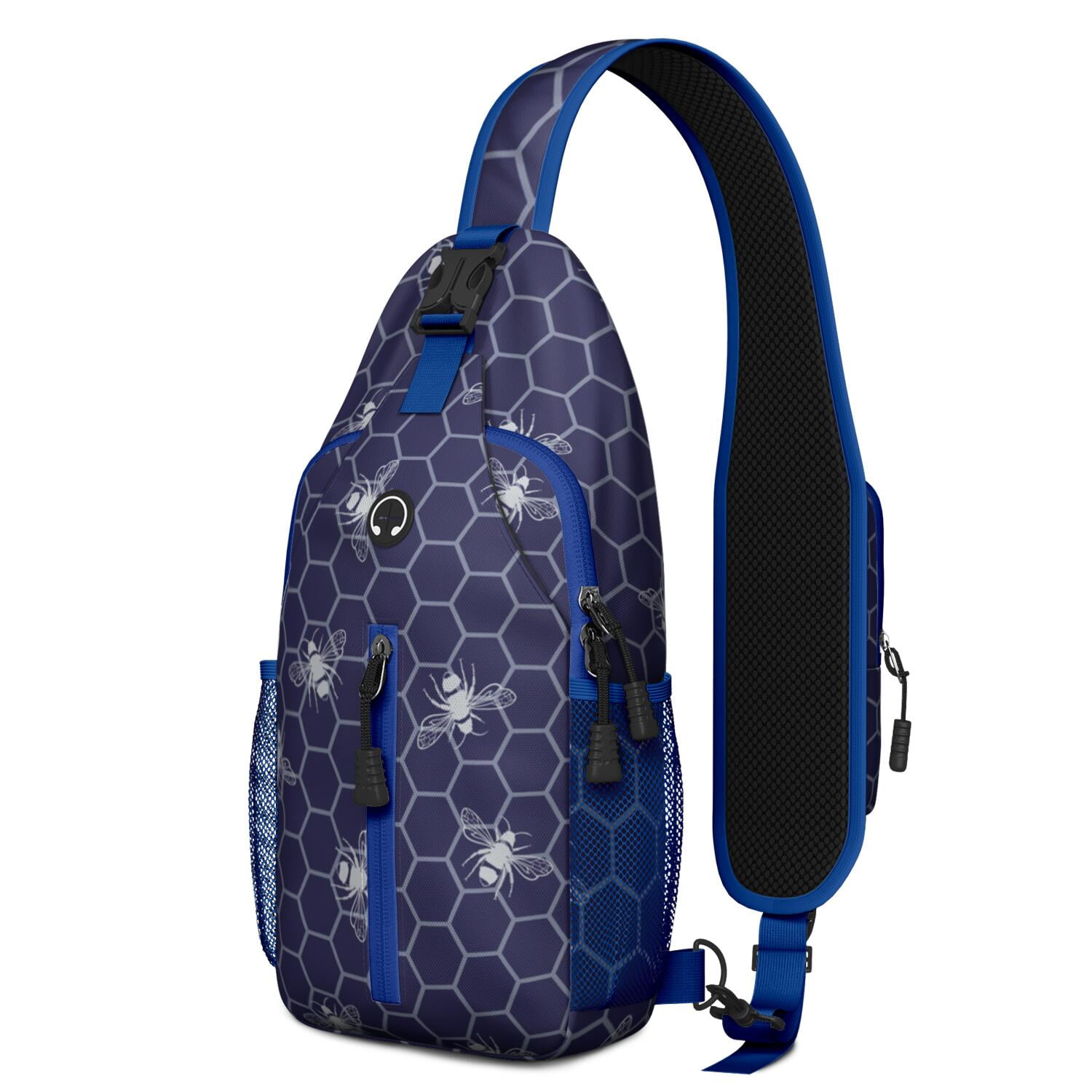 Honeycomb Pattern Sling Backpack, Lightweight Crossbody Daypack with ...
