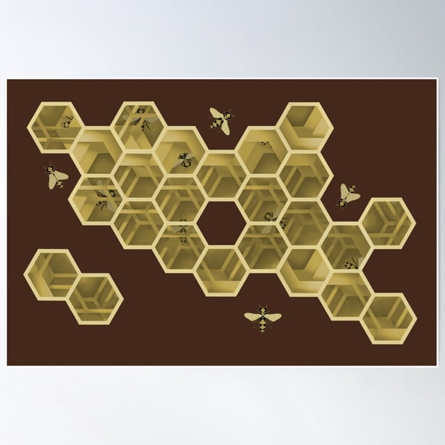Honeycomb Poster Wall Art, Modern Wall Decor For Living Room Bedroom ...