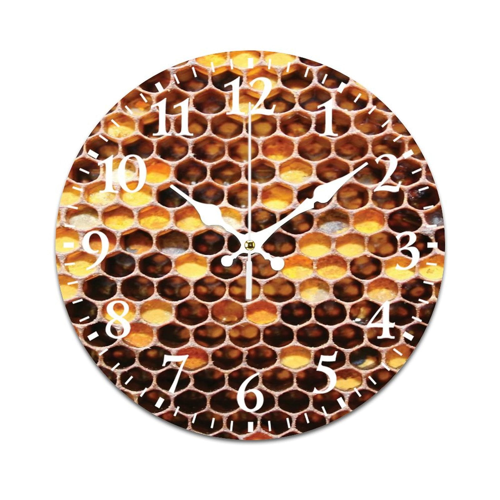 Honeycomb Print Wall Clock Modern Design Clocks Wall Hanging Home ...
