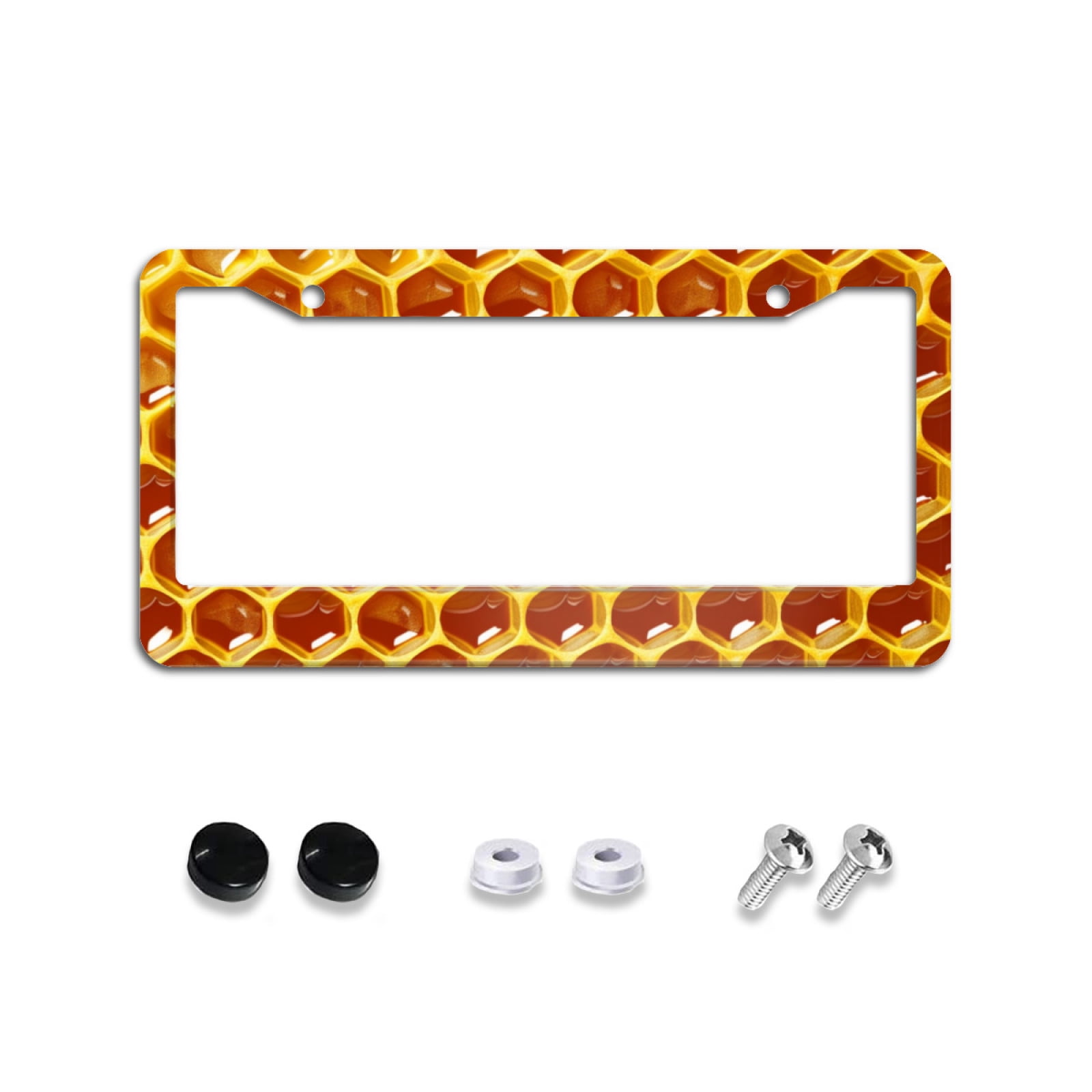 Honeycomb Texture License Plate Frames for Women Men Car Plate Holder ...