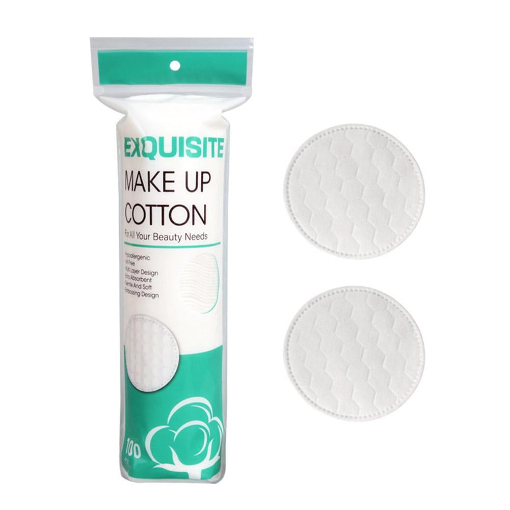 Honeycomb pattern (pure cotton) (B)$Round cosmetic cotton 100 pieces ...