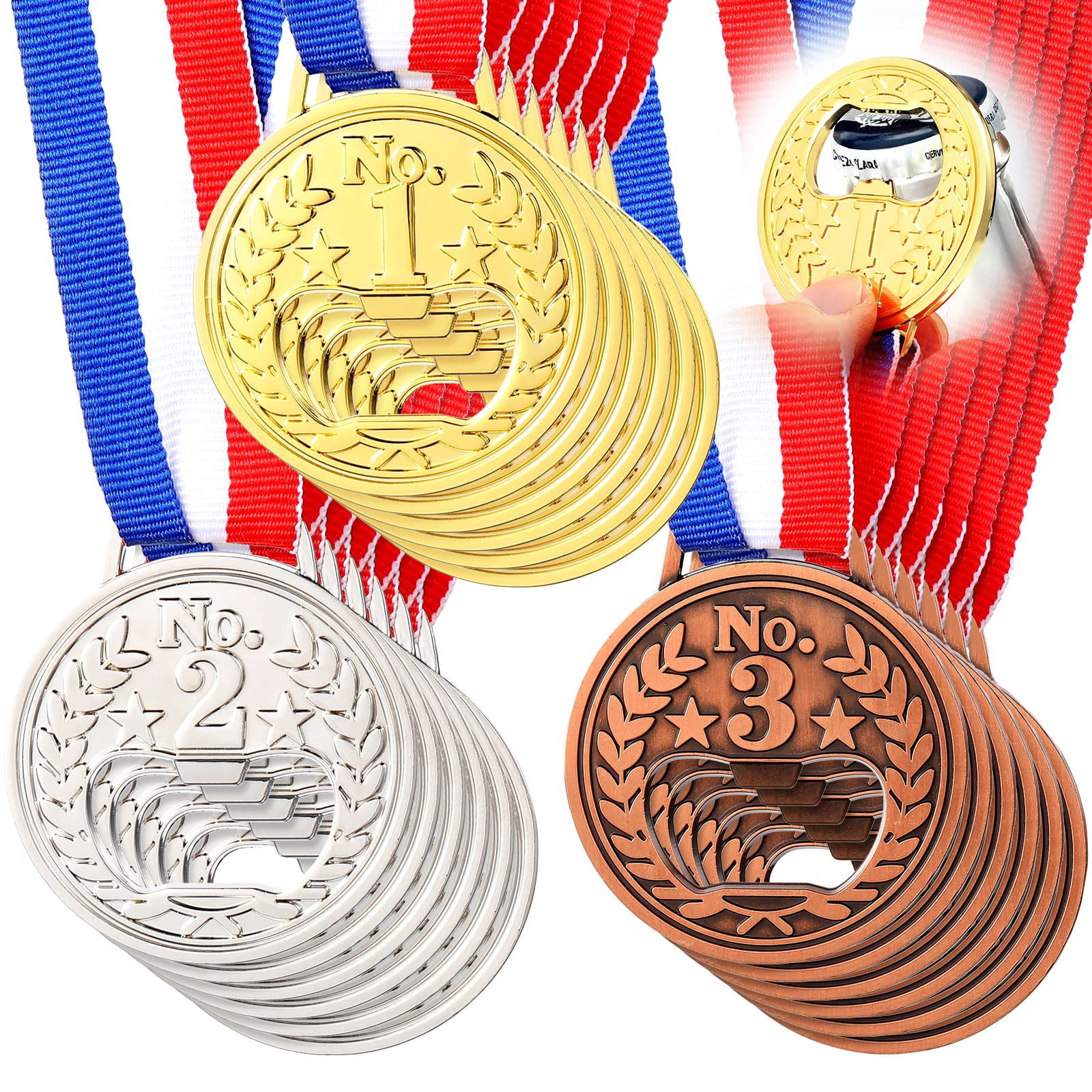 Honeydak Medal Shaped Flat Bottle Opener Winner Award Metal Wine Beer ...
