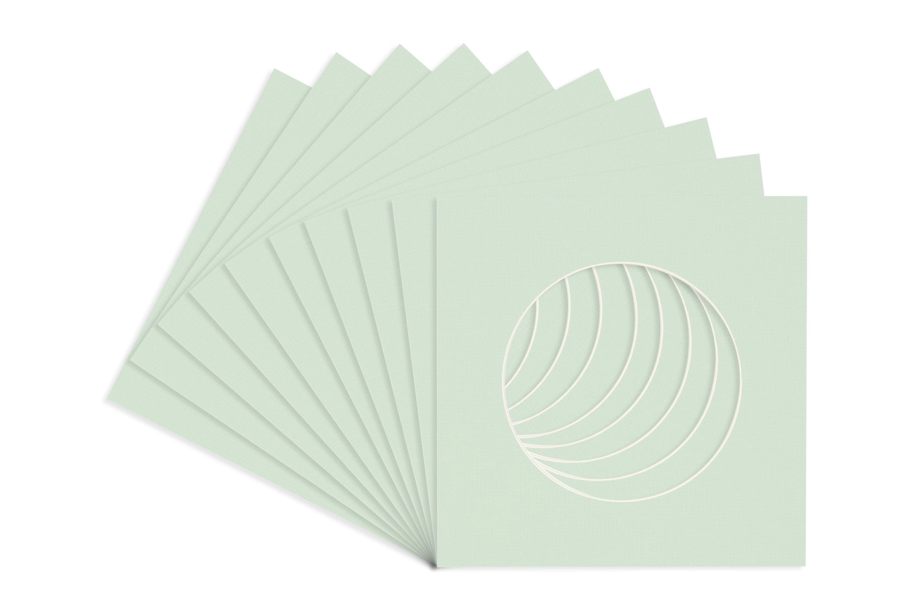 Honeydew Acid Free 7x7 Cirlce Picture Frame Mat with White Core Bevel ...