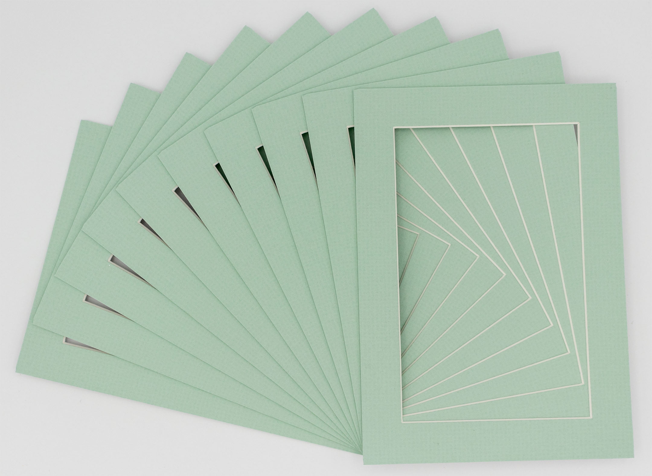 Honeydew Acid Free 8x10 Picture Frame Mats with White Core Bevel Cut ...