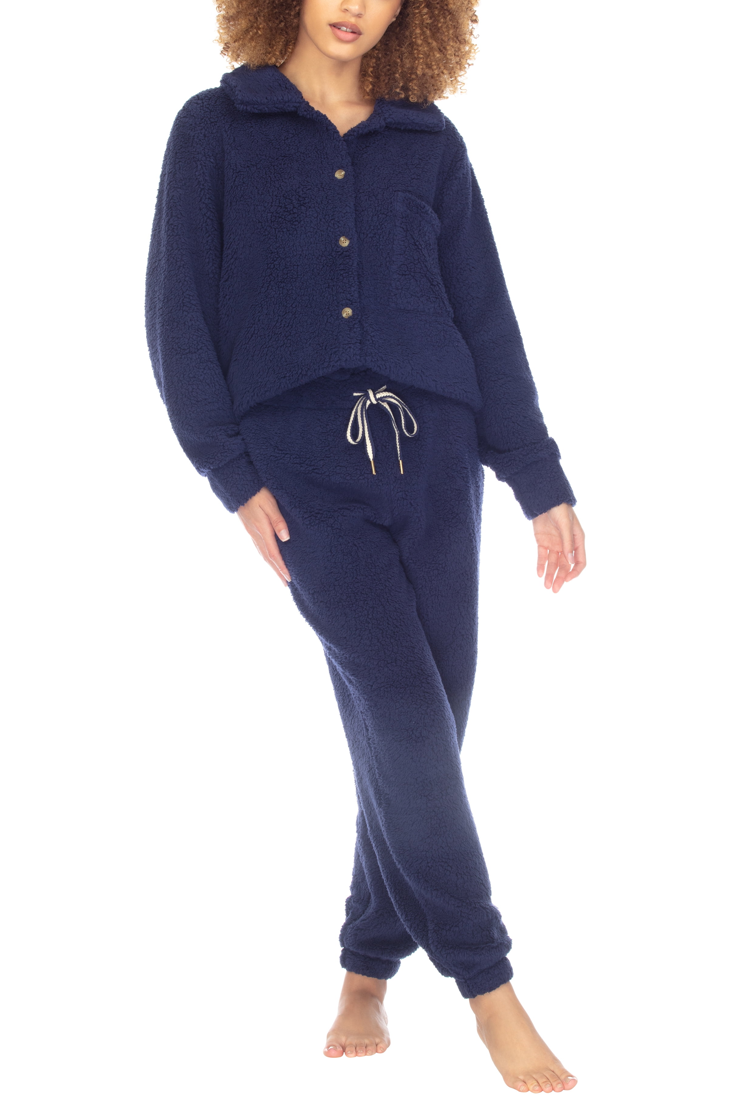 Honeydew Intimates Cozy Night Set Luxurious Sherpa Button-Up and Pant ...