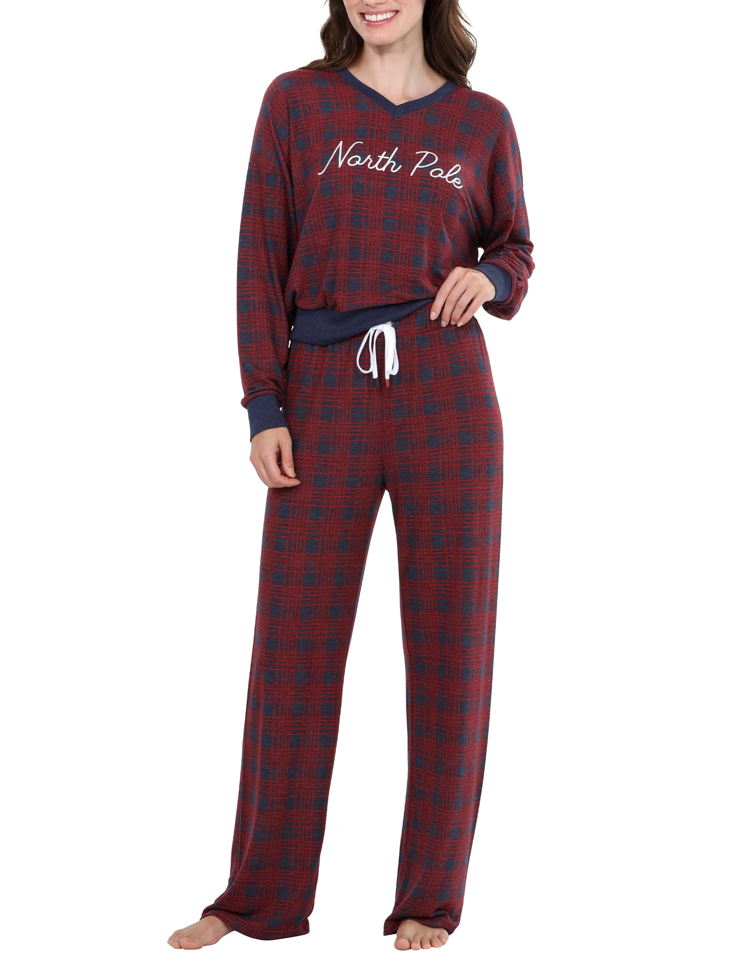 Honeydew Intimates Merry & Bright Hacci Long Vee Set V-Neck Raglan Top ...