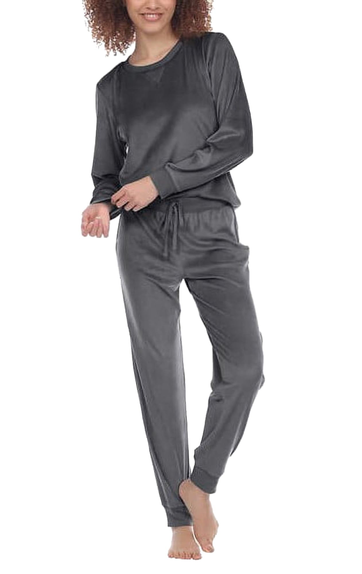 Honeydew Women's 2 Piece Super Soft Fleece Lounge PJ Set (Drizzle, M ...
