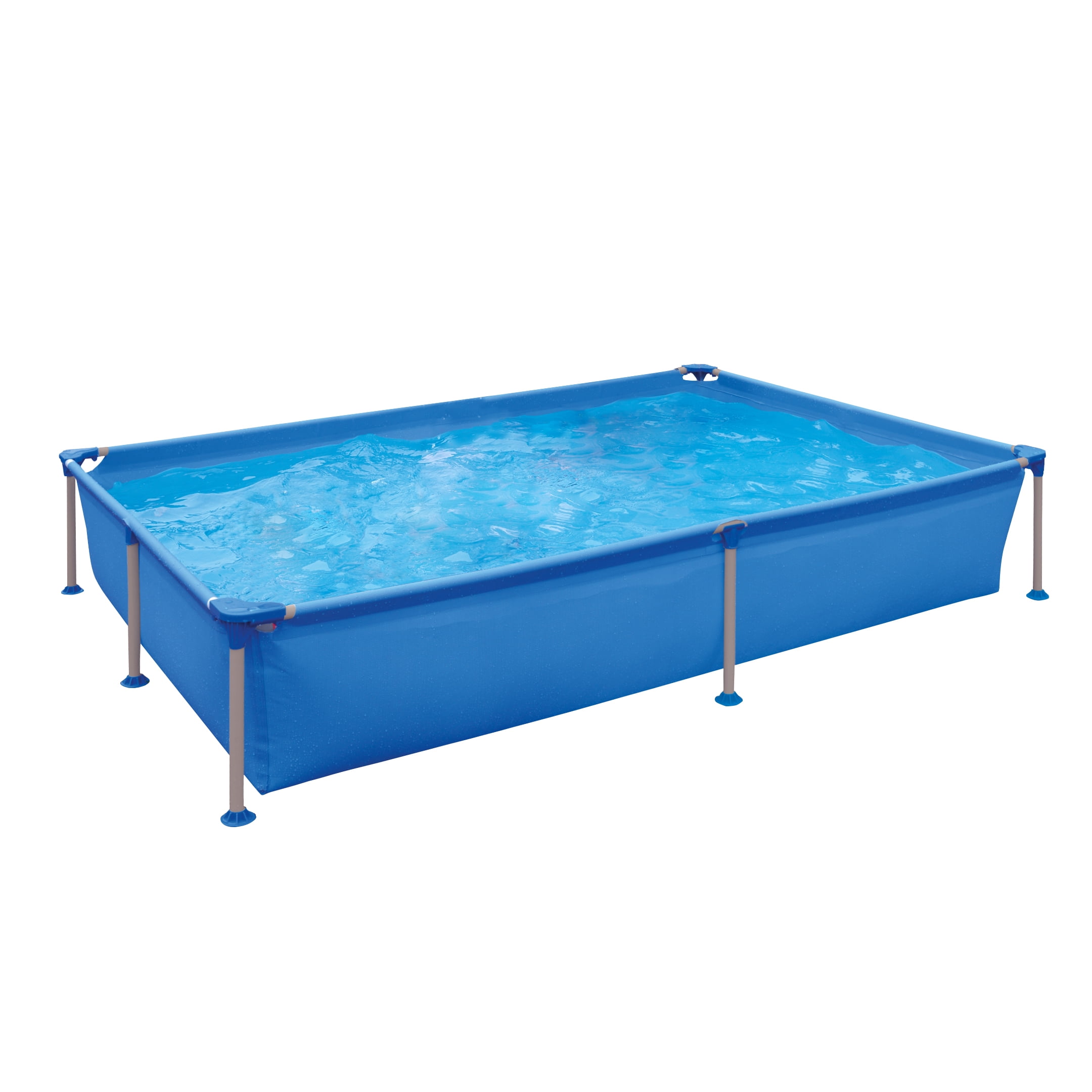Honeydrill Frame Rectangular Above Ground Swimming Pool, Blue(7.5ft x 5 ...