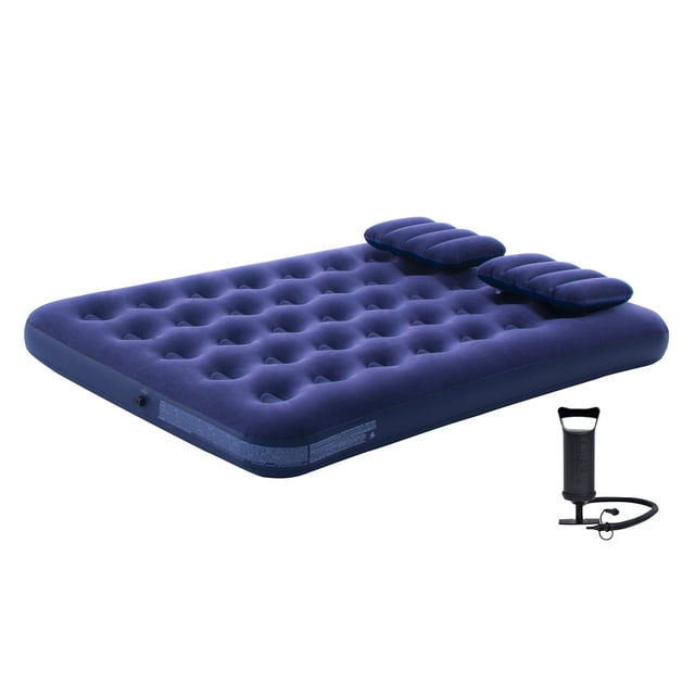 Honeydrill Full Size Inflatable Mattress with Flocking Air Bed, Two ...