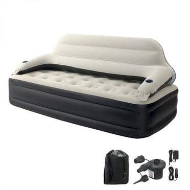 iDOO Queen Headboard Air Mattress, 18" Airbeds with Built-in Pump - Walmart.com