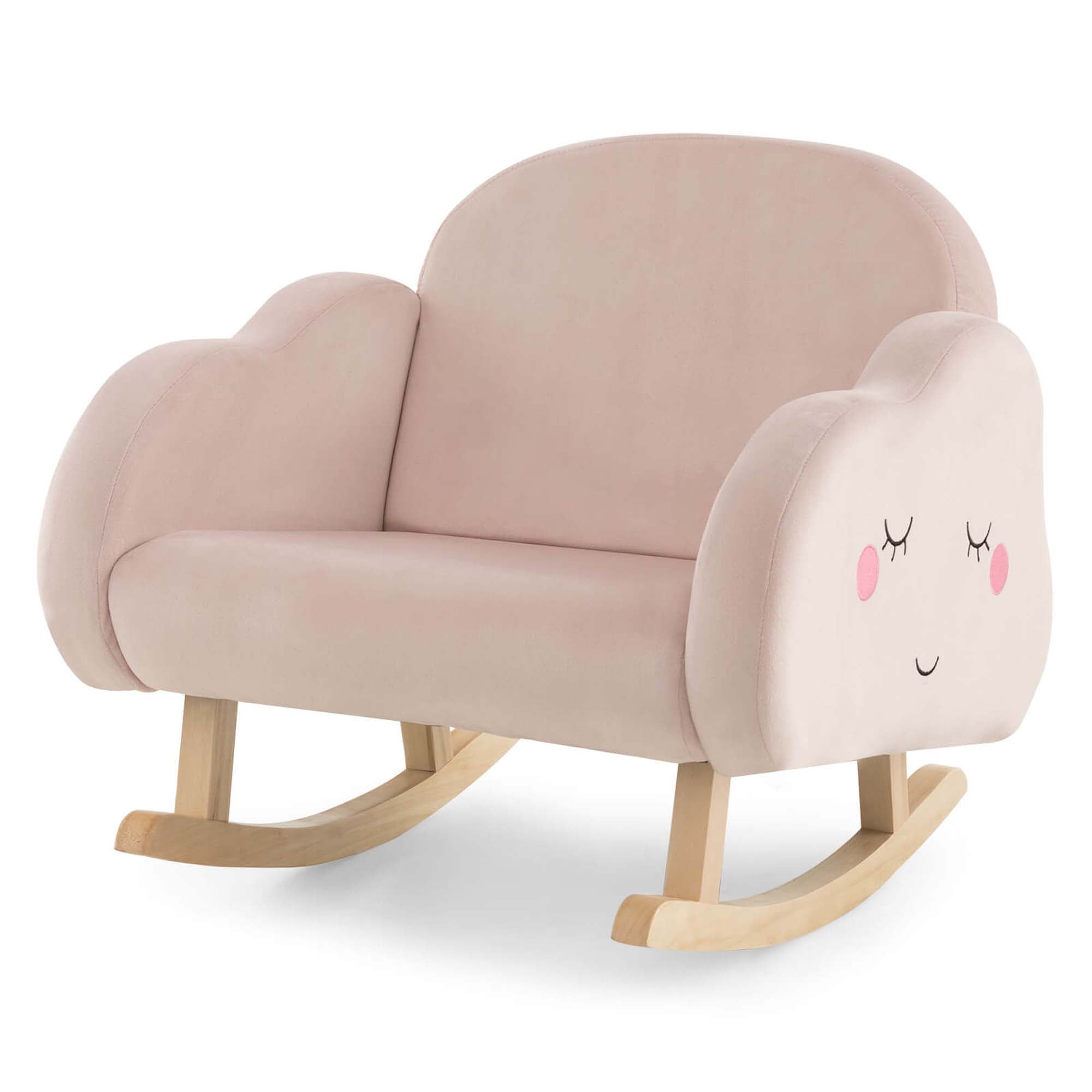 Honeyjoy Toddler Rocking Chair Children's Upholstered Velvet Rocker ...