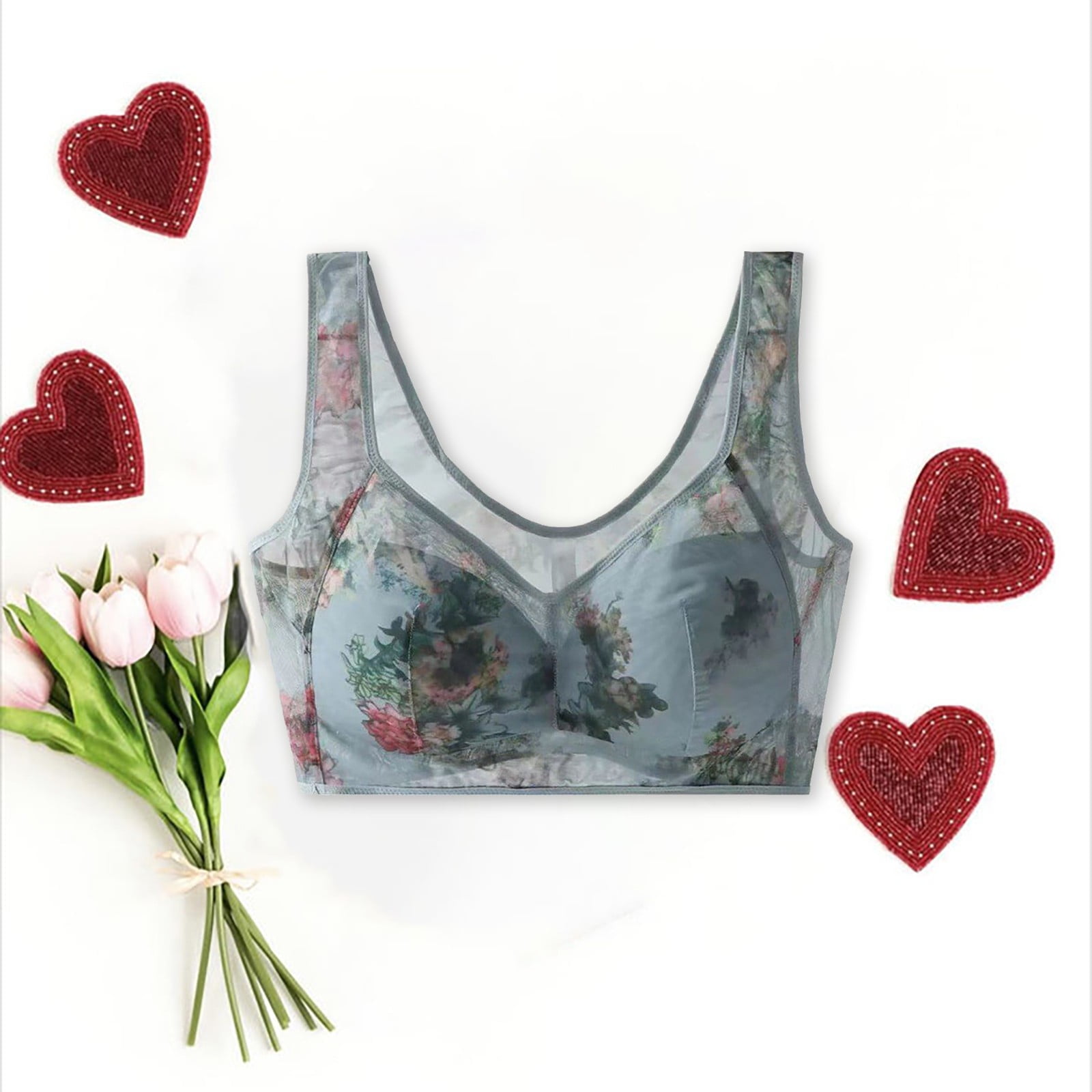 Sports Bras Ice Silk Lace Cooling Comfort Bra, Ultra Thin Ice Silk Bra ...