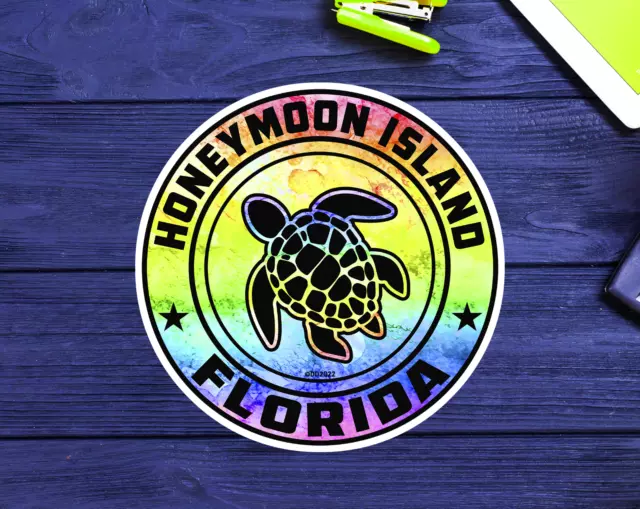 Honeymoon Island Beach Florida Sticker Decal Sticker Sea Turtle Phone ...