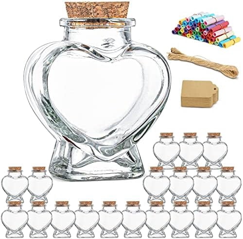 Honeymoon Sand Keepsake Jar 2025, 20 Pack Heart Shaped Spell Jars ...