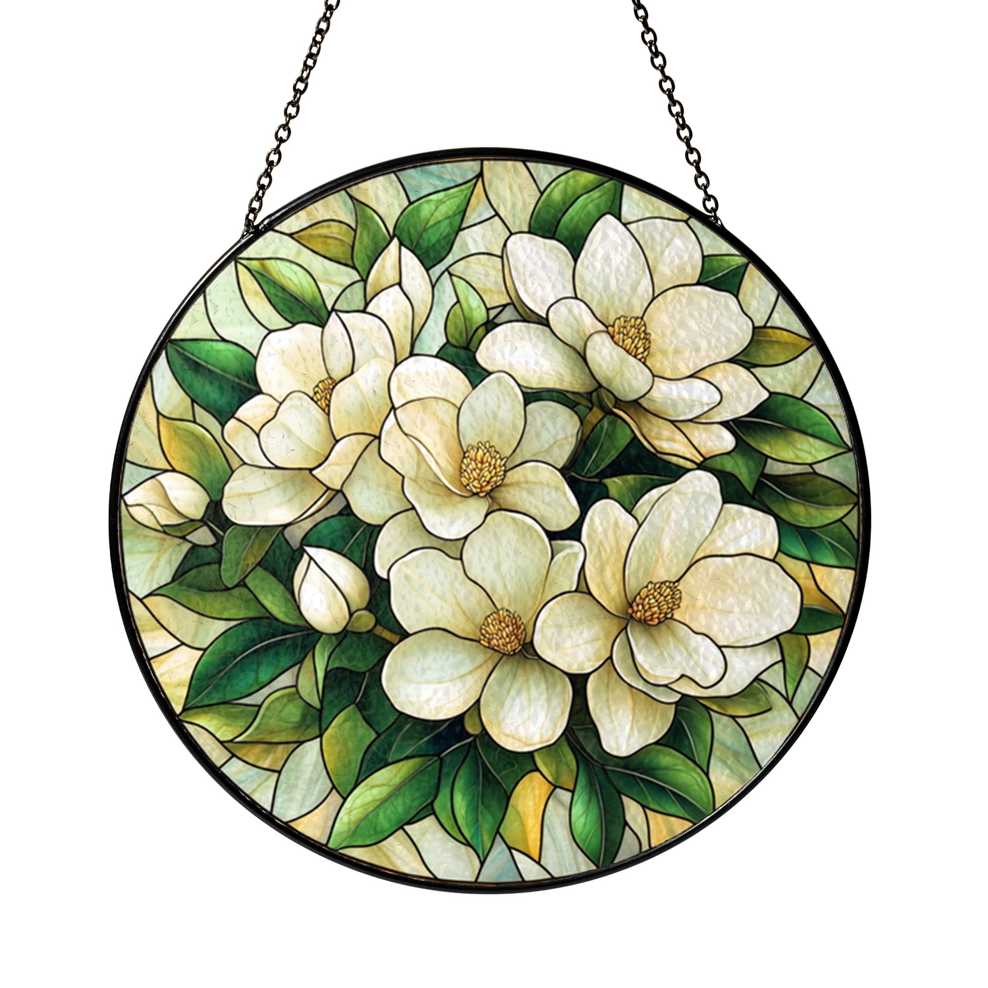 Honeysuckle Flower Stained Glass Suncatcher – Floral Window Hanging ...