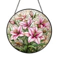 Honeysuckle Flowers and Bee Stained Glass Suncatcher – Window Art ...