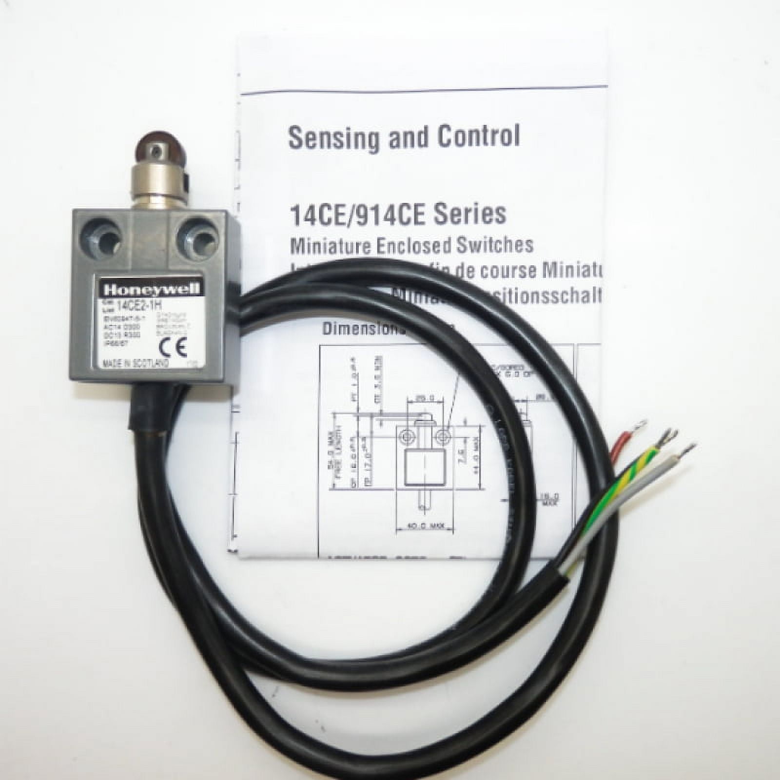 Honeywell 14CE Series Limit Switch w/ Parallel Roller Plunger 14CE2-1H - Walmart.com