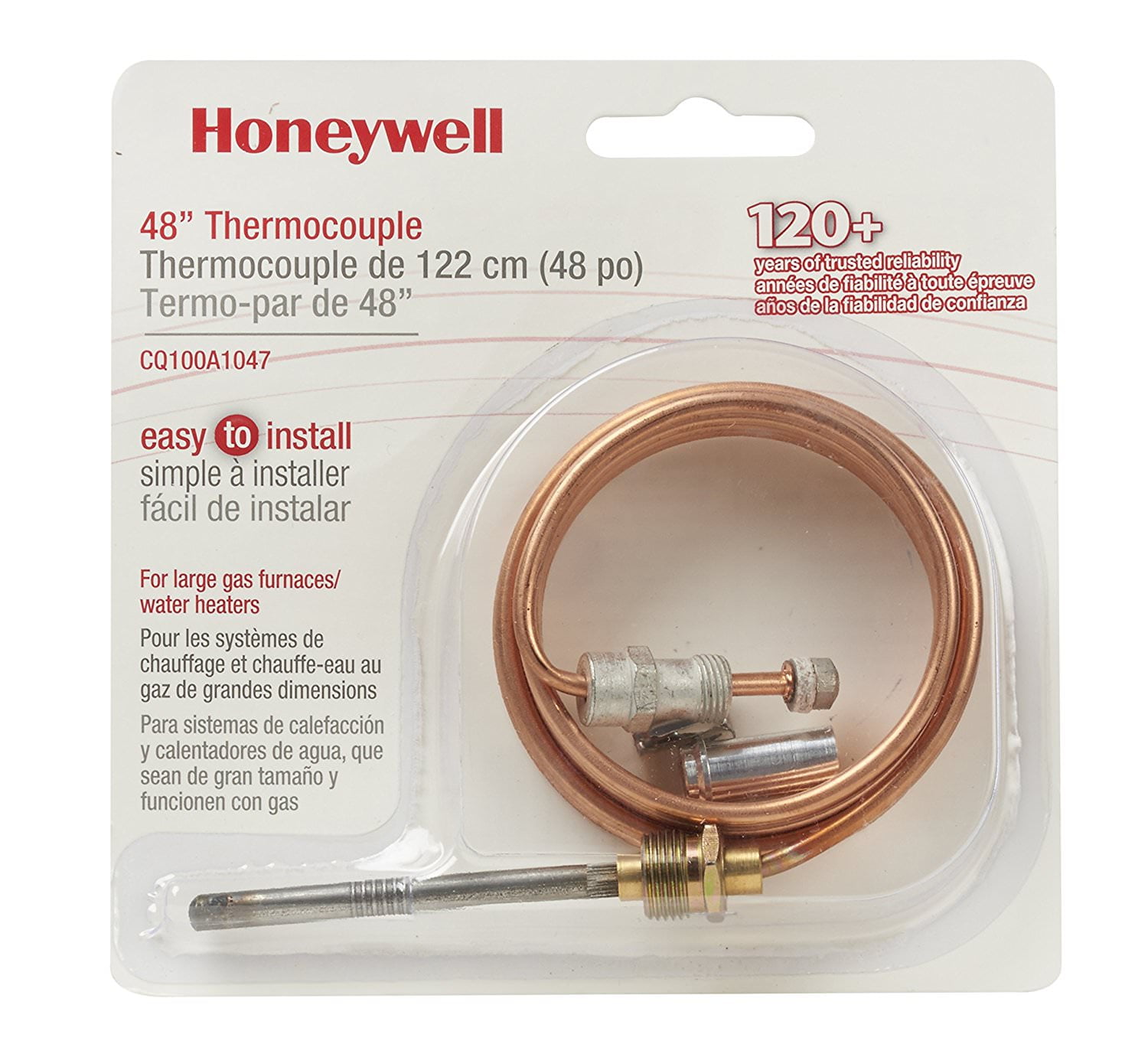 Honeywell 48 in. L 0.03 V Millivolt Universal Thermocouple - Walmart.com