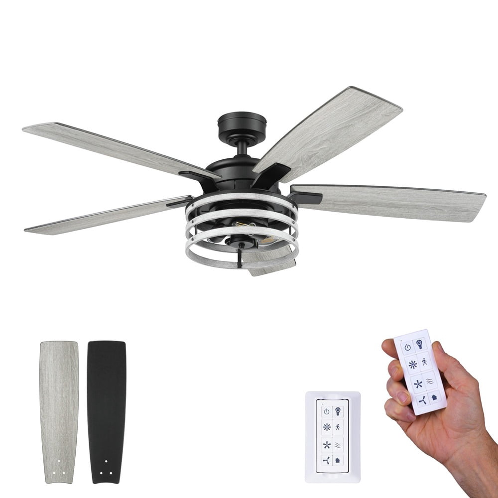 Honeywell 51855-45 52 in. Remote Control Industrial Style Indoor LED ...