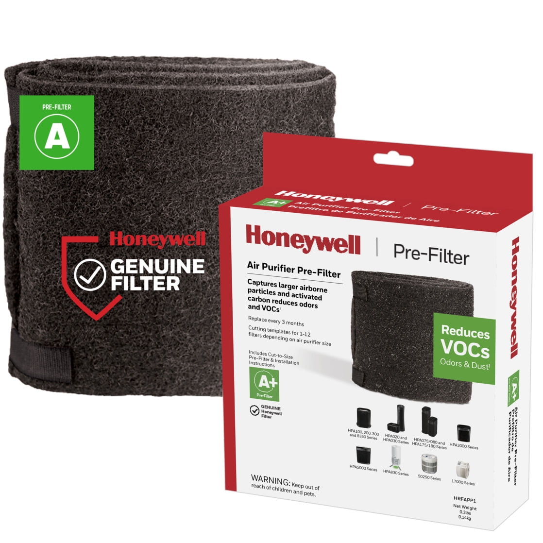 Honeywell Air Purifier Replacement Filter, HRFARVP, HEPA Filter, Value ...