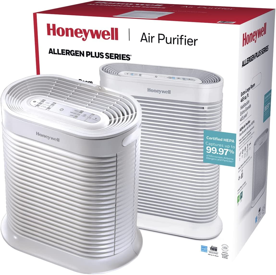 Honeywell AllergenPlus HEPA Air Purifier, Airborne Allergen Reducer for ...