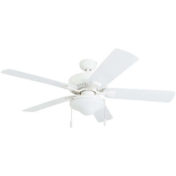 Honeywell Belmar 52" White Indoor/Outdoor Ceiling Fan with 5 Blades ...