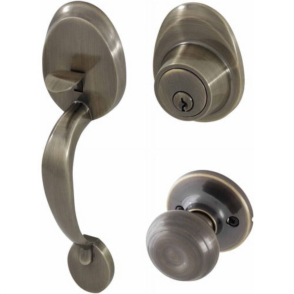 Honeywell Classic Knob Handleset Door Lock, Antique Brass - Walmart.com