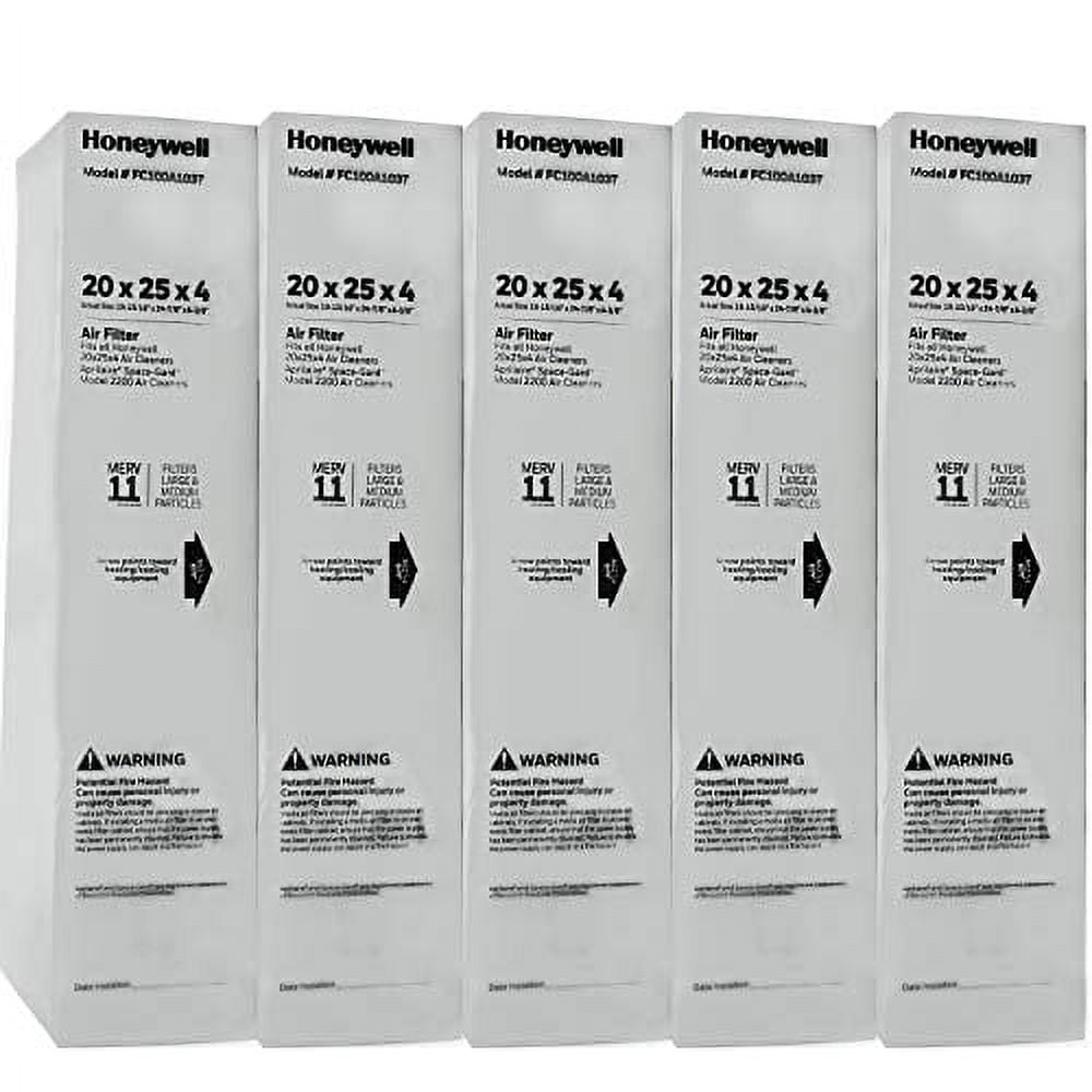 Honeywell Replacement Air Filter FC100A1037-5PK, 20x25x4 in. MERV 11 ...
