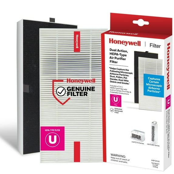 Honeywell HEPA-Type U Air Purifier Filter, 95% Efficiency, Odor ...