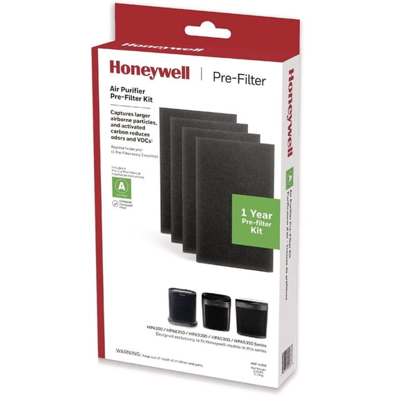 Honeywell HRF-A300 HEPA Odor Reducing Cleaner, Pre-Cut Carbon Pre ...