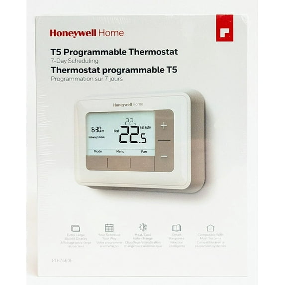 Honeywell Home RTH7560E T5 Programmable 7-Day Scheduling Thermostat - Walmart.com