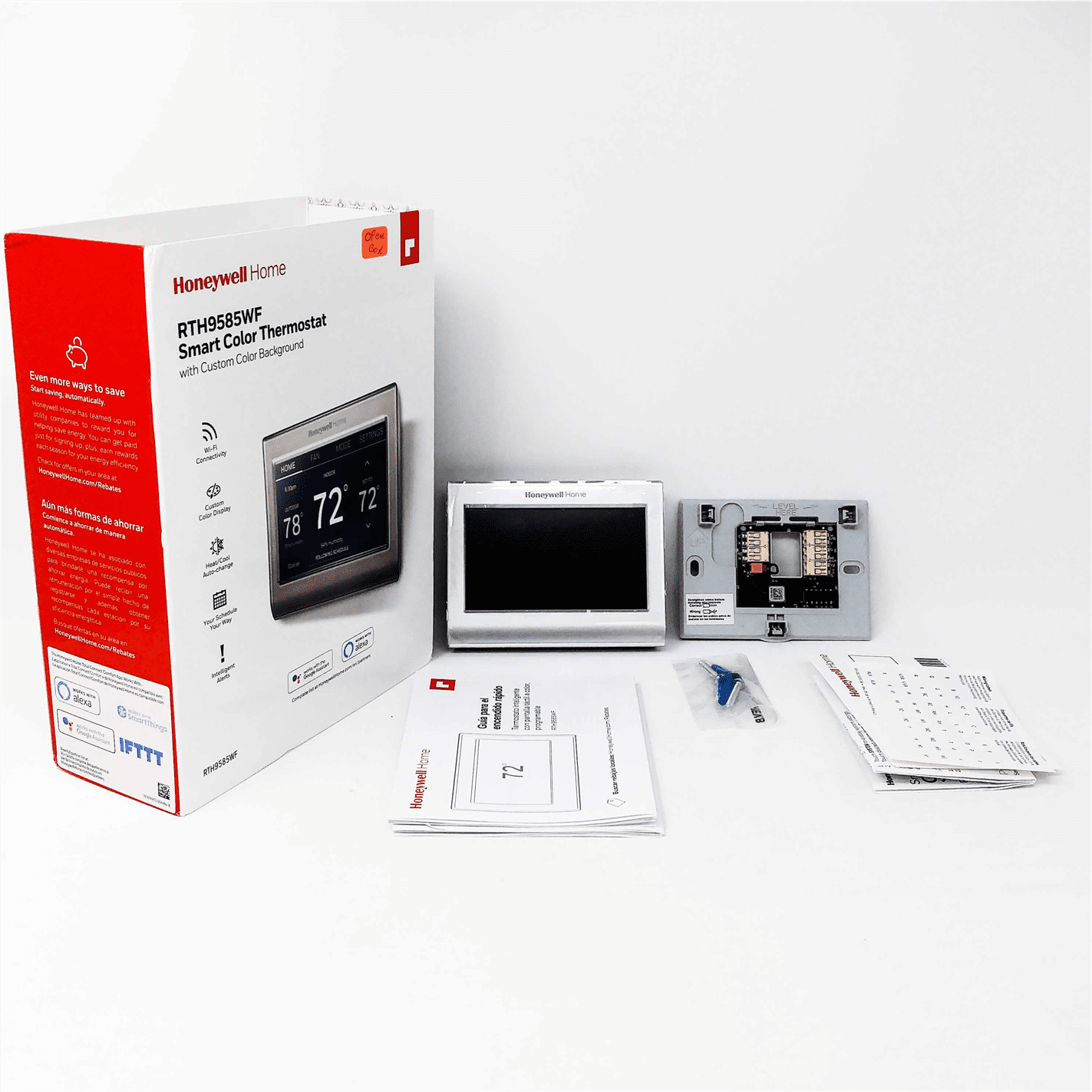 Open Box Honeywell Home Wi-Fi Smart Color Thermostat RTH9585WF1004 ...