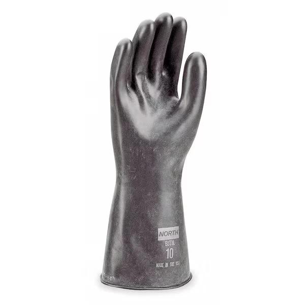 Honeywell North B161/8 Butyl Chemical Industrial Safety Gloves, Size 8 ...