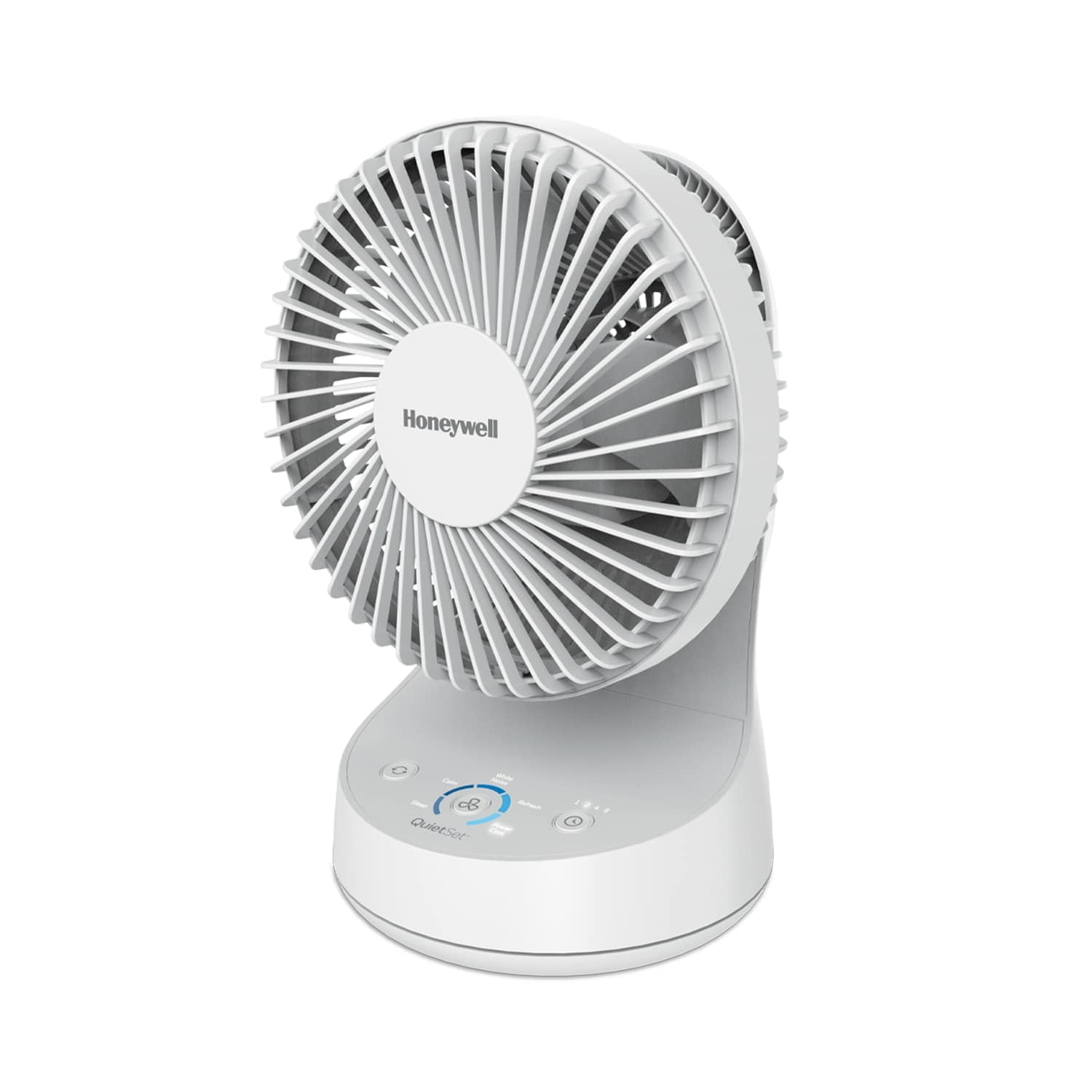 Honeywell QuietSet 9" Oscillating Table Fan, 5 Speeds, White, Small ...