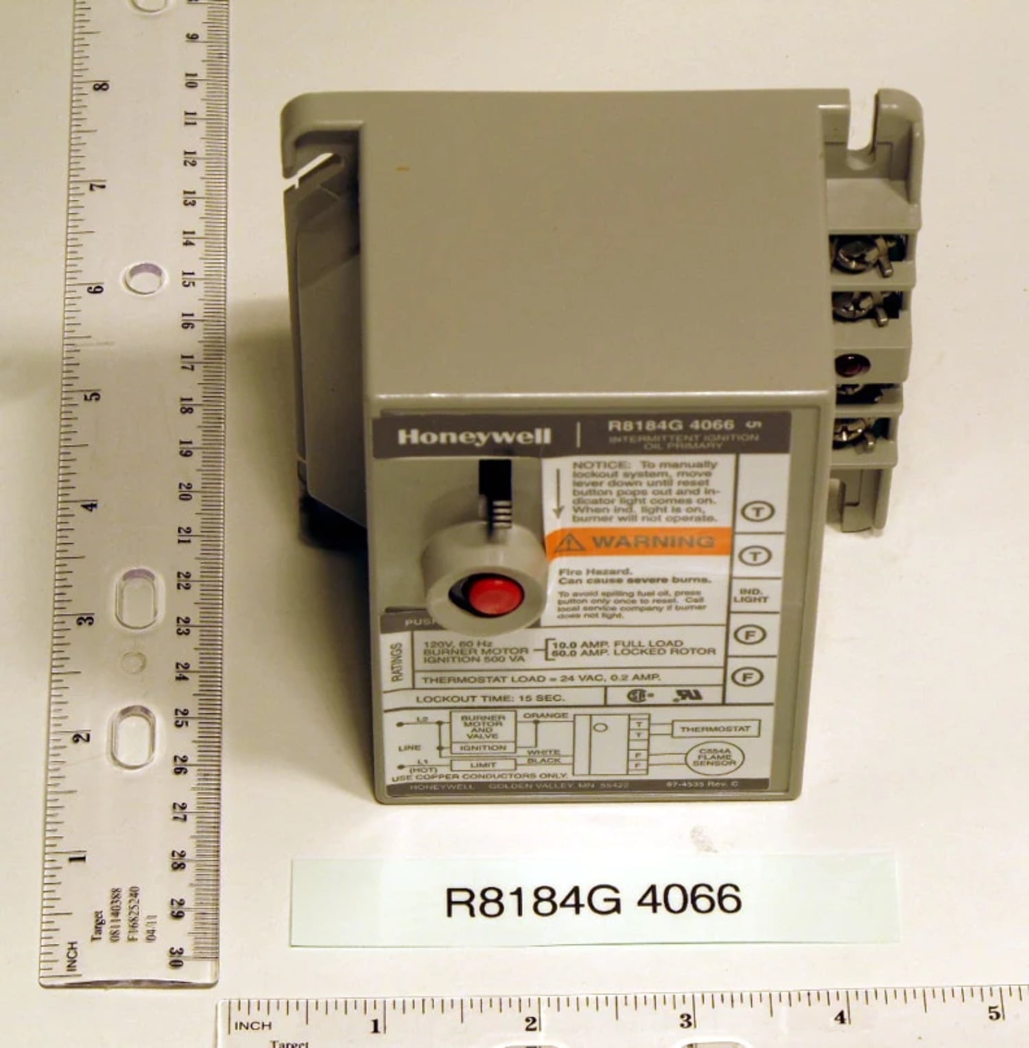 Honeywell R8184G4066 - Cad Cell Relay (15 Sec)Led For Lockout - Walmart.com
