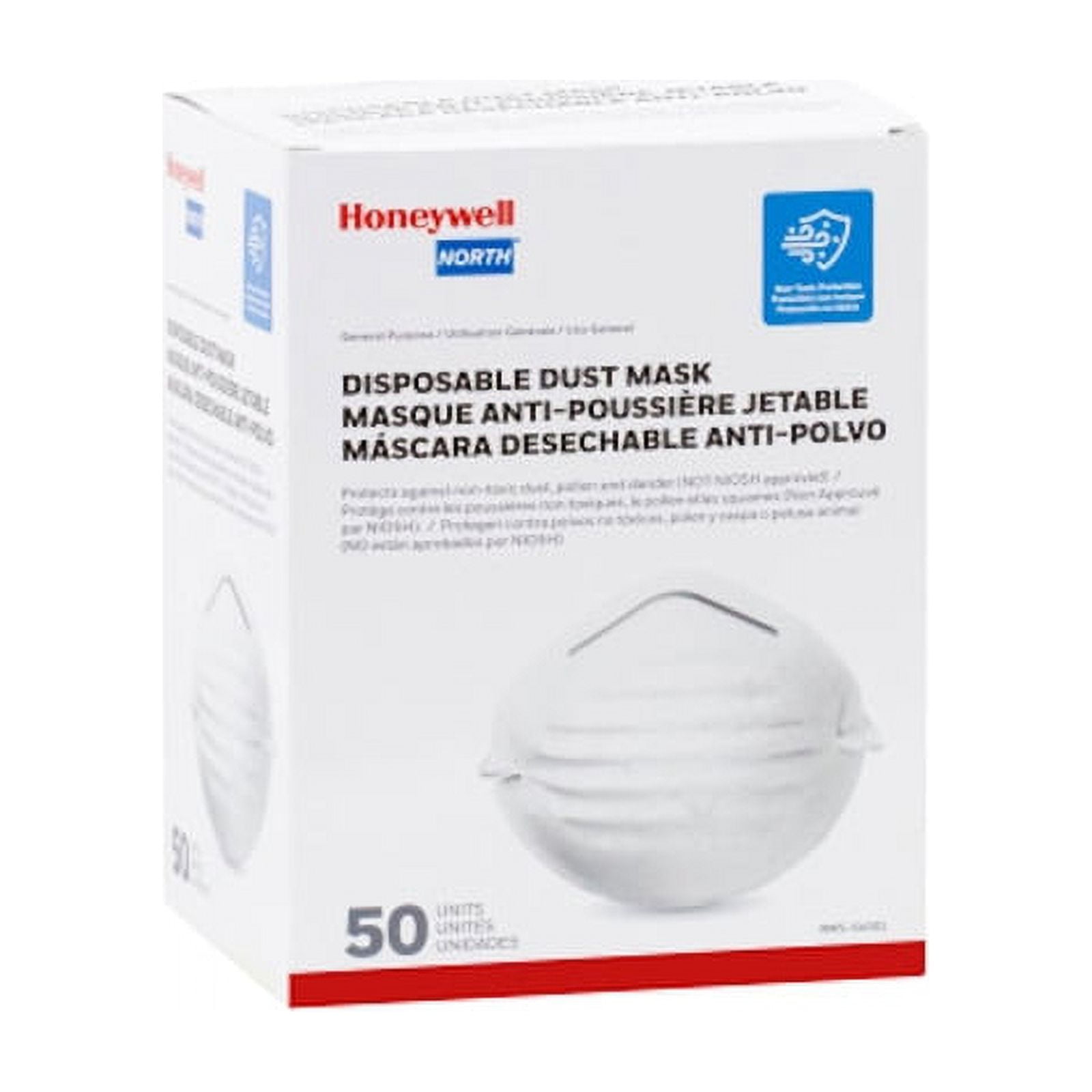 Honeywell RWS-54001 Dust & Nuisance Particulate Mask 50 Count - Walmart.com