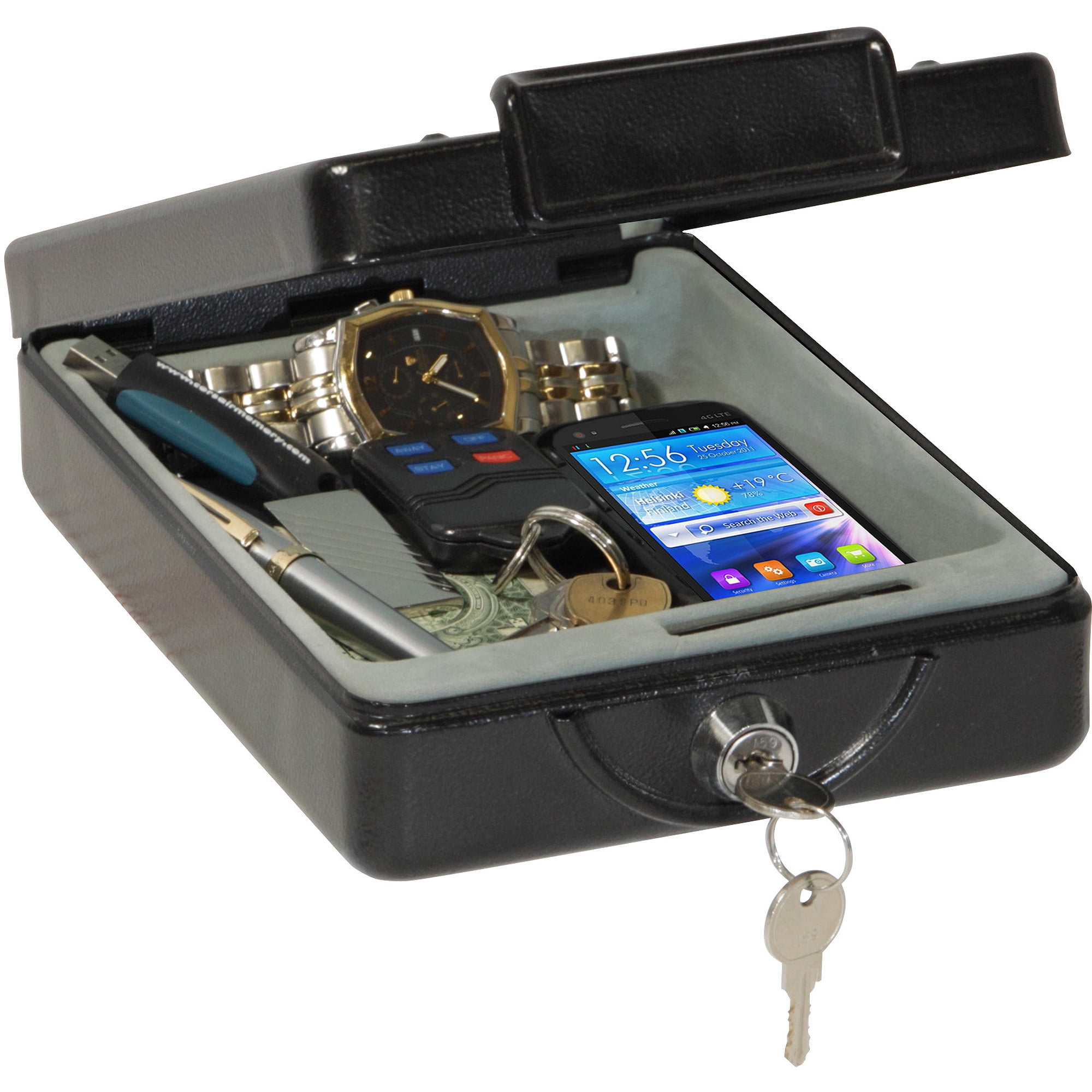 Honeywell Steel Car Sceurity Safe with Key Lock, 6114 - Walmart.com