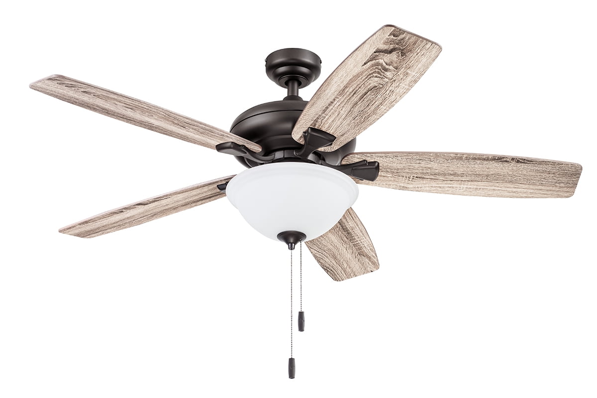 Honeywell 52 Inch Bronze 5-Blade Indoor Ceiling Fan with Light Bowl ...