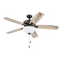 Honeywell 52 Inch Bronze 5-Blade Indoor Ceiling Fan with Light Bowl ...