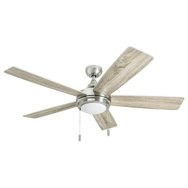 Mainstays 42 Inch Hugger Indoor Ceiling Fan with Light Kit, Black, 4 ...