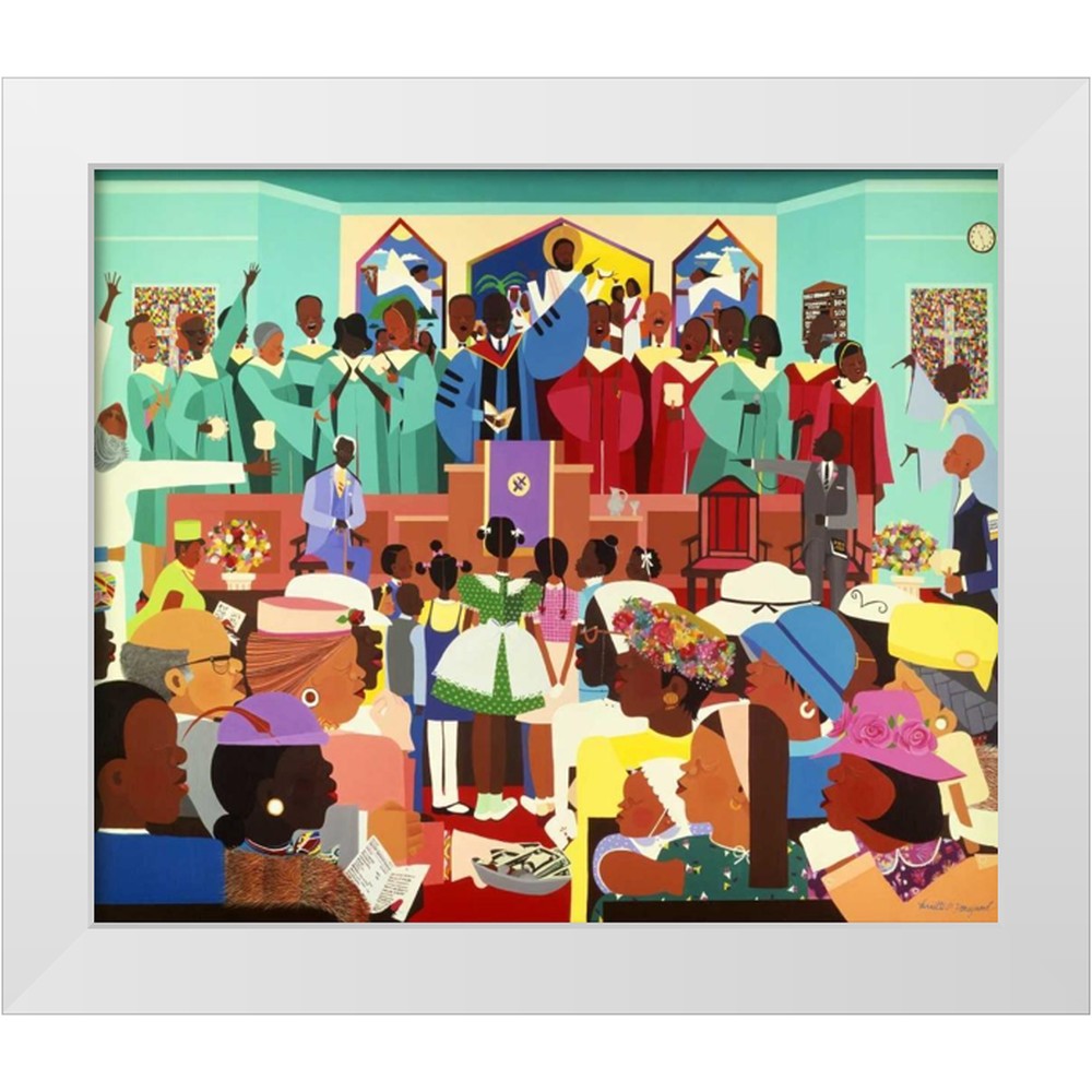 Honeywood, Varnette 14x12 White Modern Wood Framed Museum Art Print ...