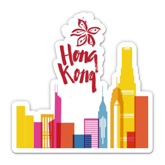 Hong Kong - 8" Vinyl Sticker - For Car Laptop I-Pad - Waterproof Decal ...