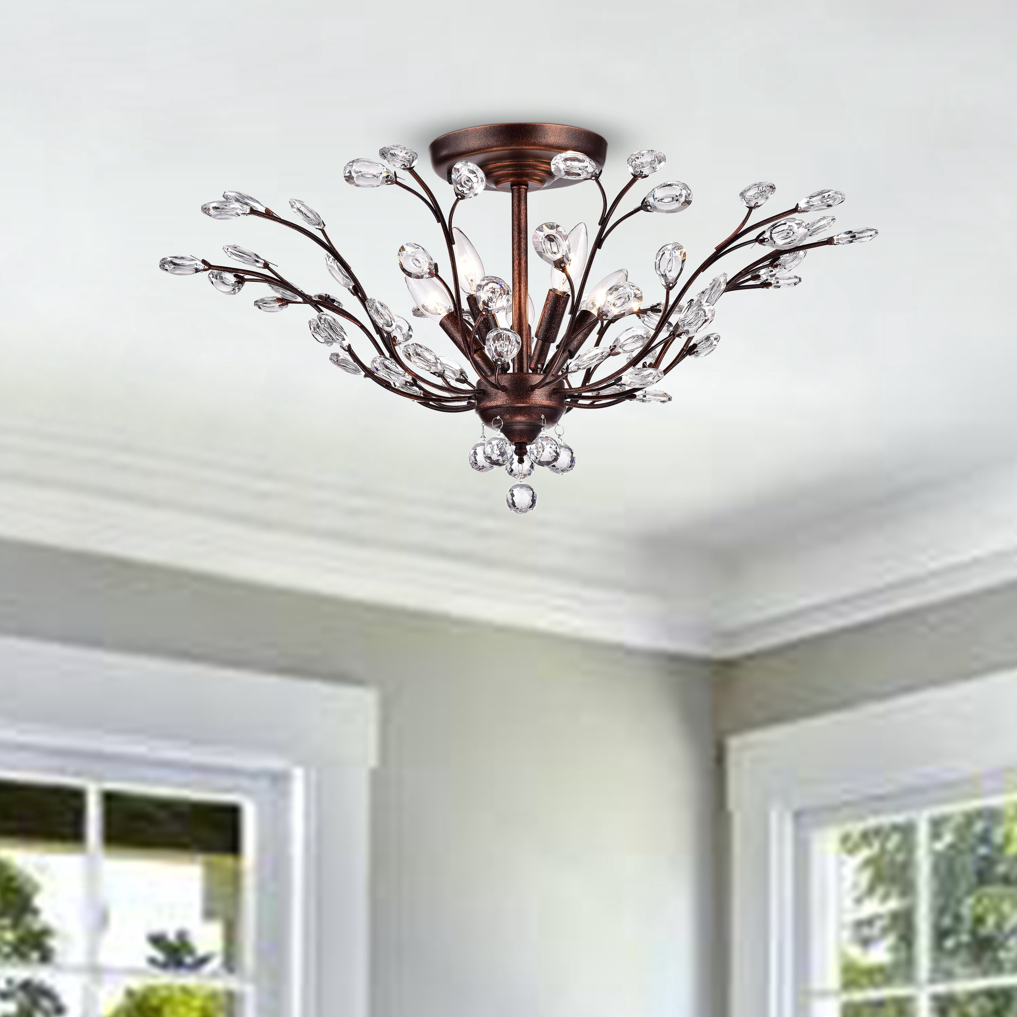 Hong Kong Best New Zhu Yuan Lighting Co. Alcyone 5 - Light Cluster Semi ...