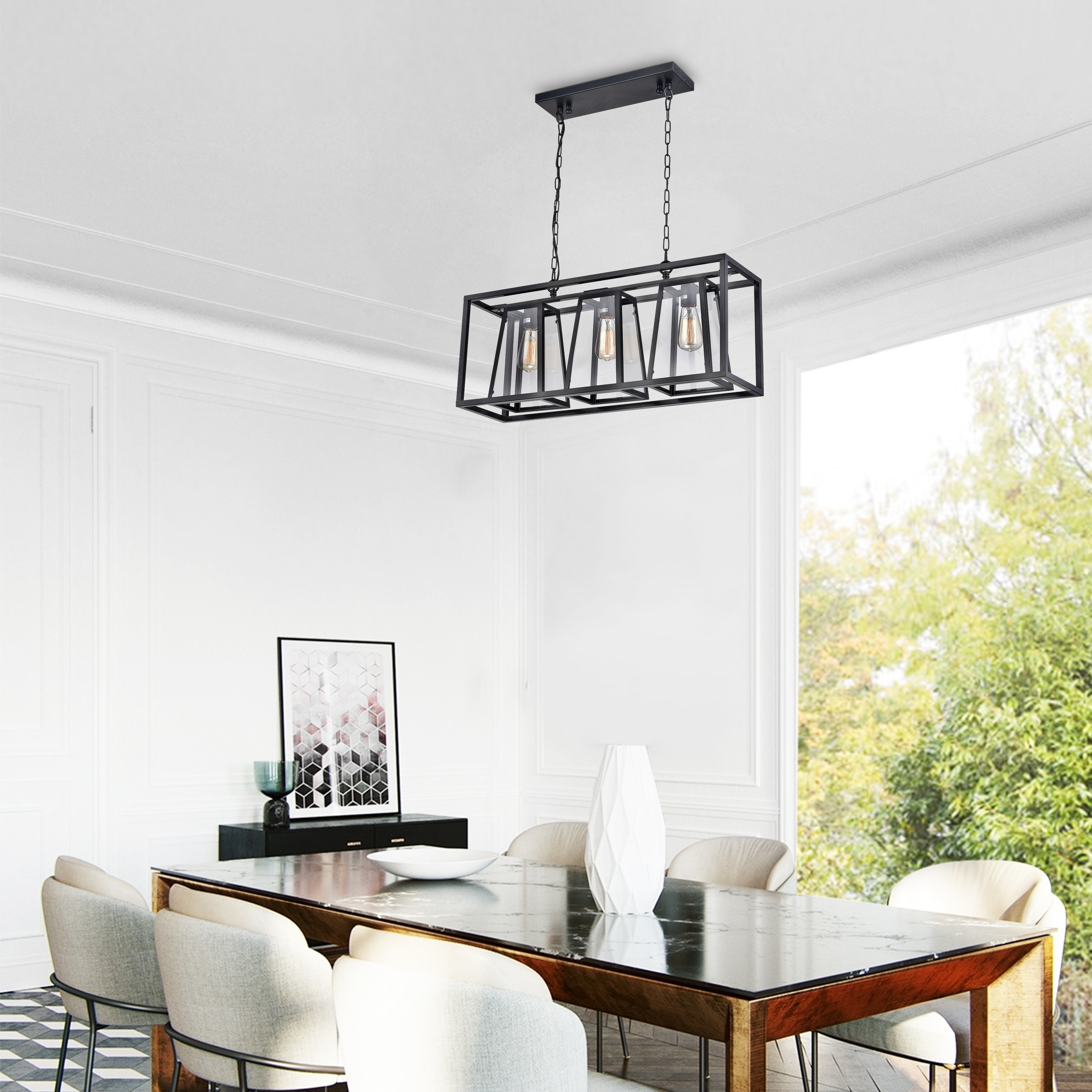 Hong Kong Best New Zhu Yuan Lighting Co. Corfu 3-Light Kitchen Island ...