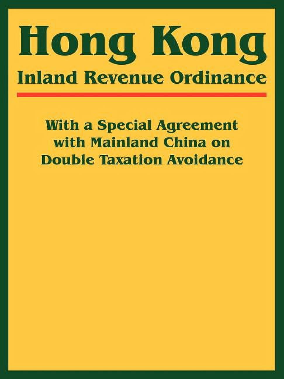 Hong Kong Inland Revenue Ordinance (Paperback) - Walmart.com